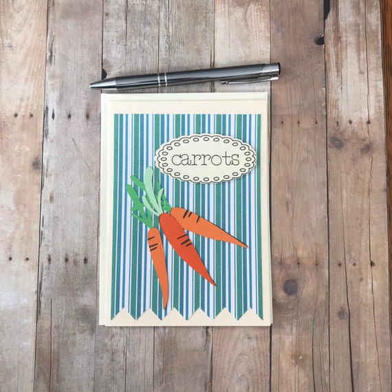 Carrot Greeting Card Vegetable Harvest Card Carrots | Etsy
