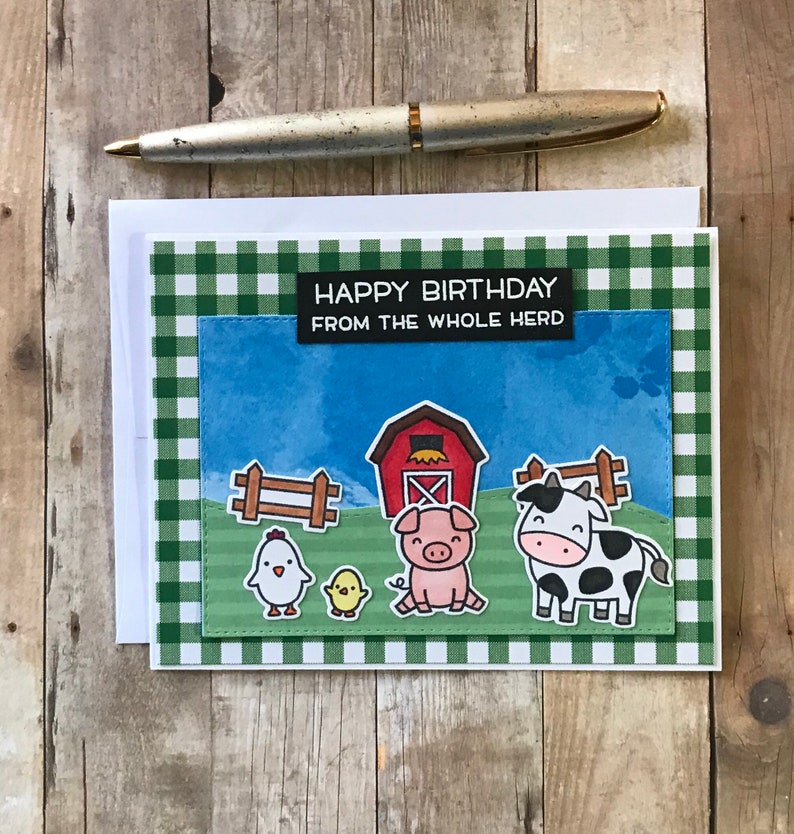 Farm Birthday Card Birthday Card From Group Birthday Card - Etsy
