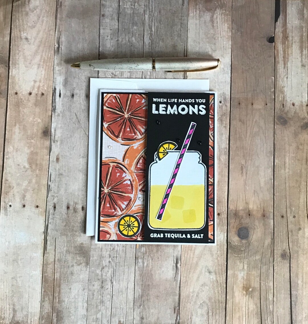 Funny Encouragement Card Lemonade Card When Life Gives - Etsy