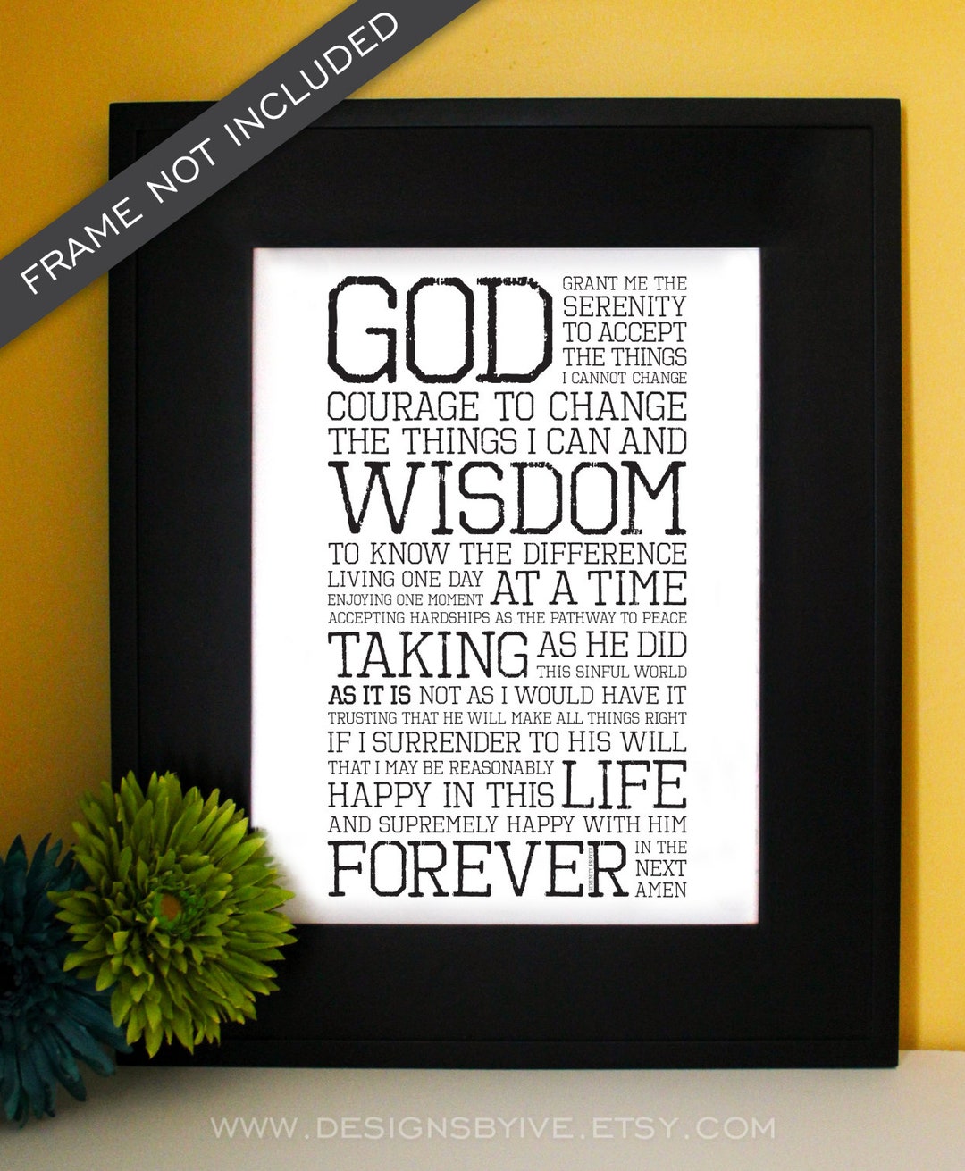 Serenity Prayer. the AA Promises. Recovery Motivational Gift ...