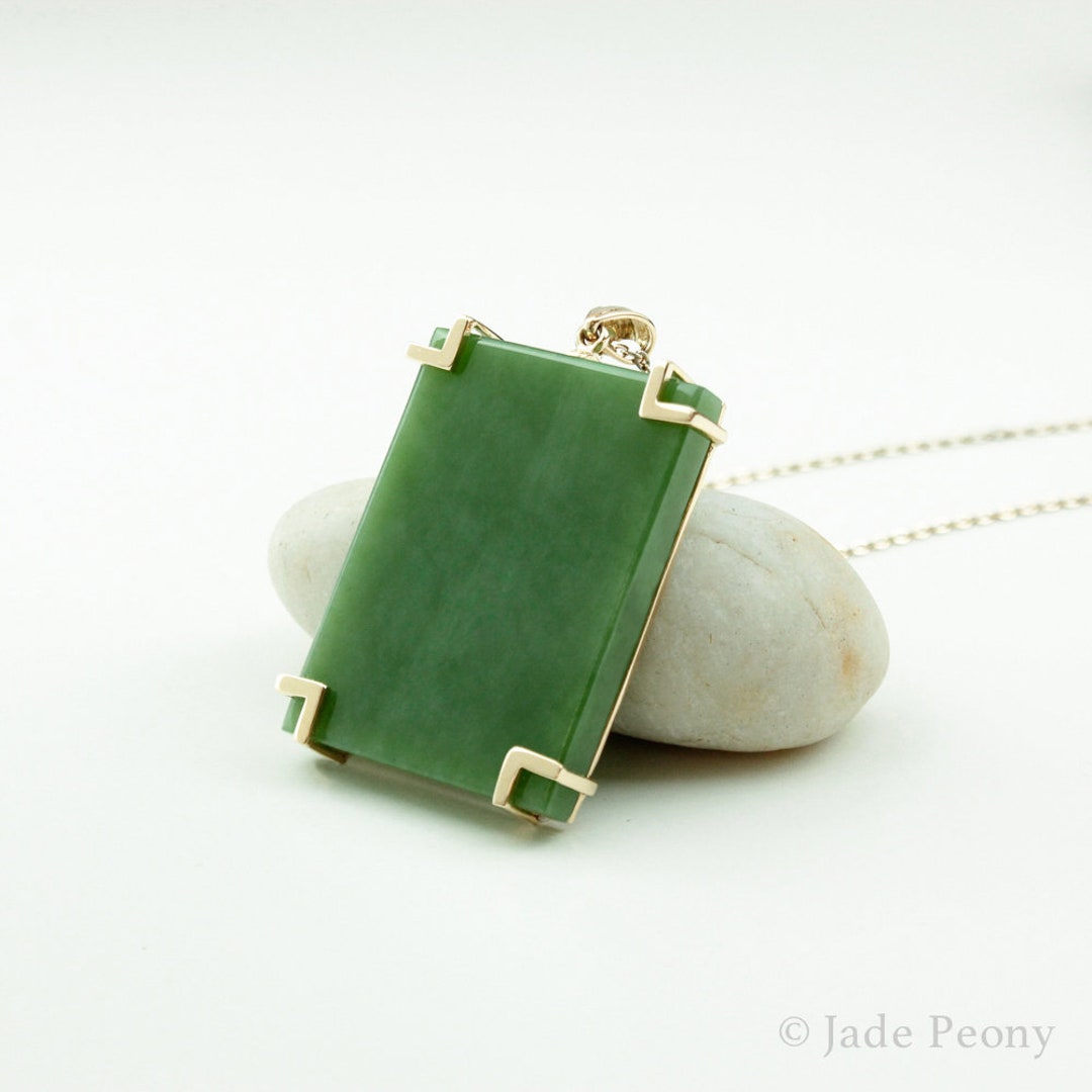 AAA Siberian Nephrite Jade Necklace Emerald Green Nephrite Jade ...