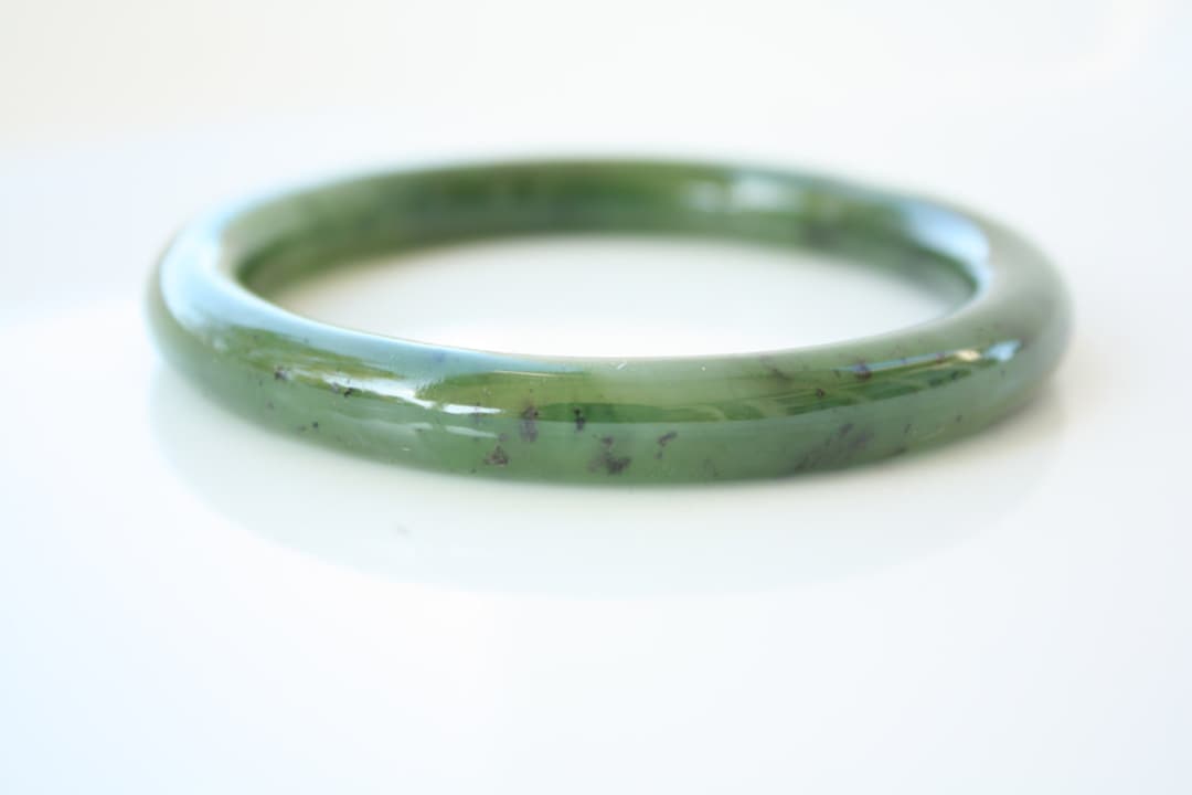 Hand Carved Nephrite Jade Bangle: Genuine Healing Bracelet - Etsy