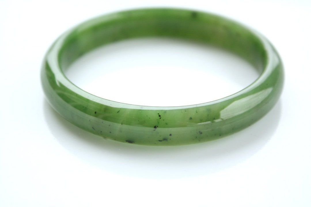 Genuine Jade Bangle, Comfort Fit, A Grade, Heirloom Green Jade Bangle ...