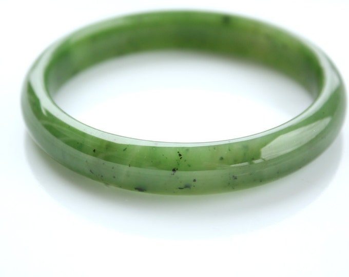 Genuine Jade Bangle, Comfort Fit, A Grade, Heirloom Green Jade Bangle ...