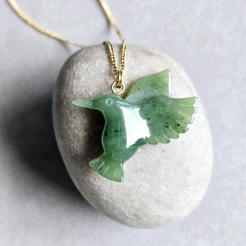 Gold Jade Necklace - Etsy