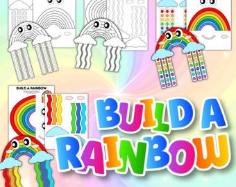 Rainbow Craft for Kids Spring Activity, Cut and Paste Weather Worksheet ...