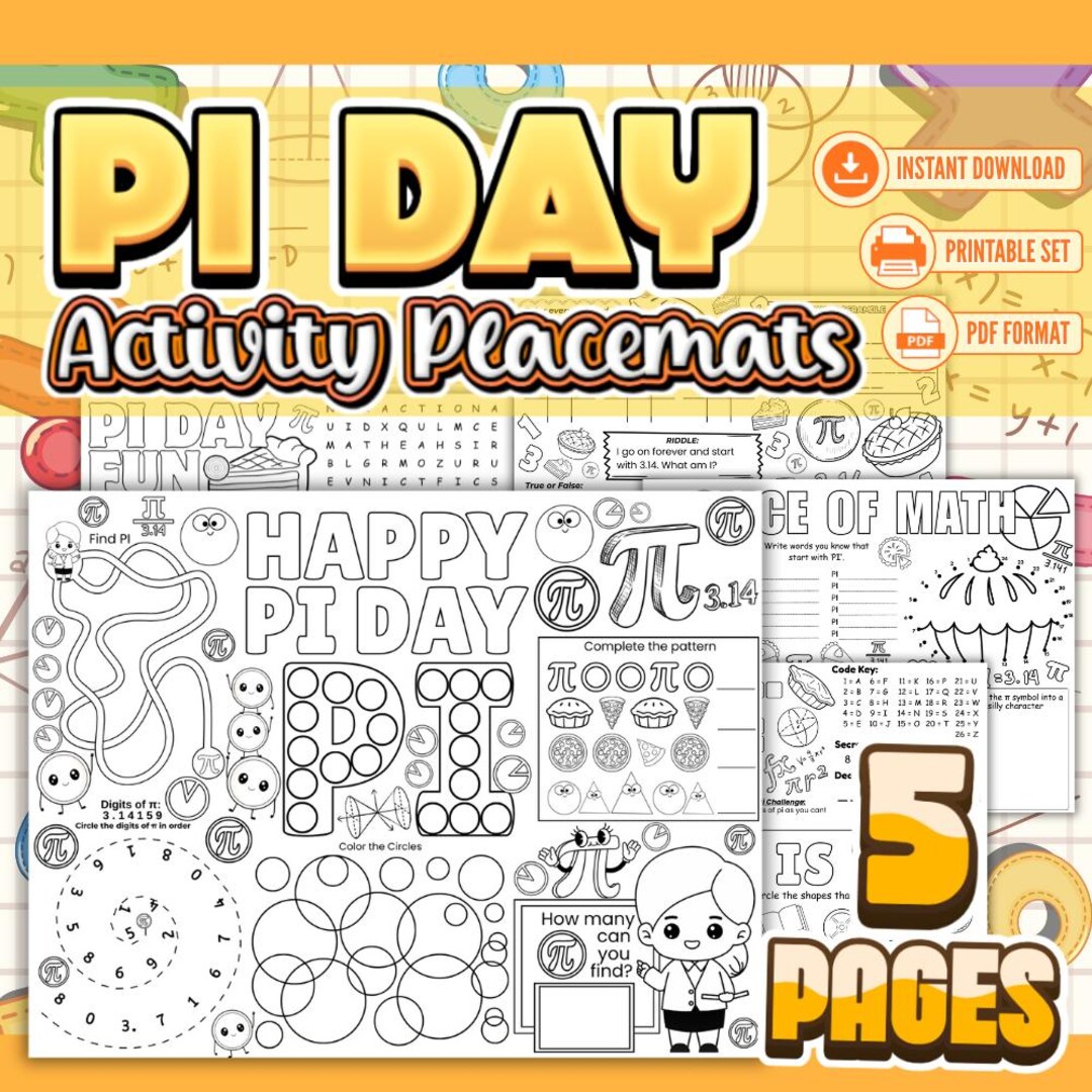 Fun Pi Day Activities for Kids Math Games | 5 Educational Printable ...