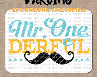 Mr onederful svg | Etsy