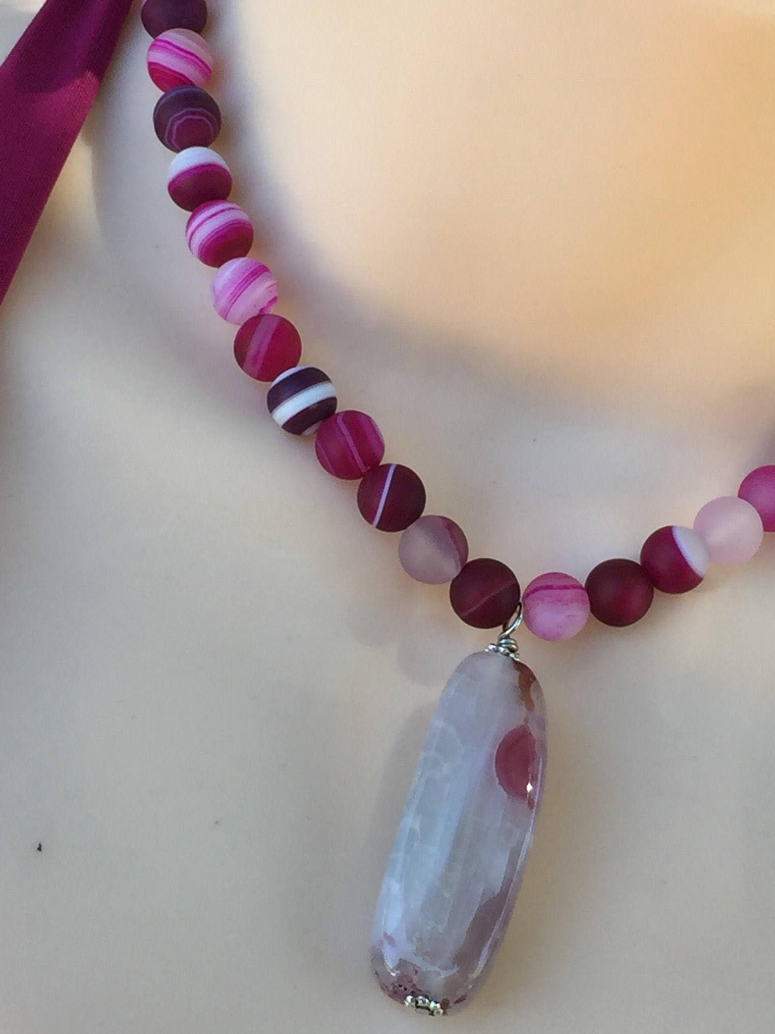 Fusha Agate Drop Choker - Etsy