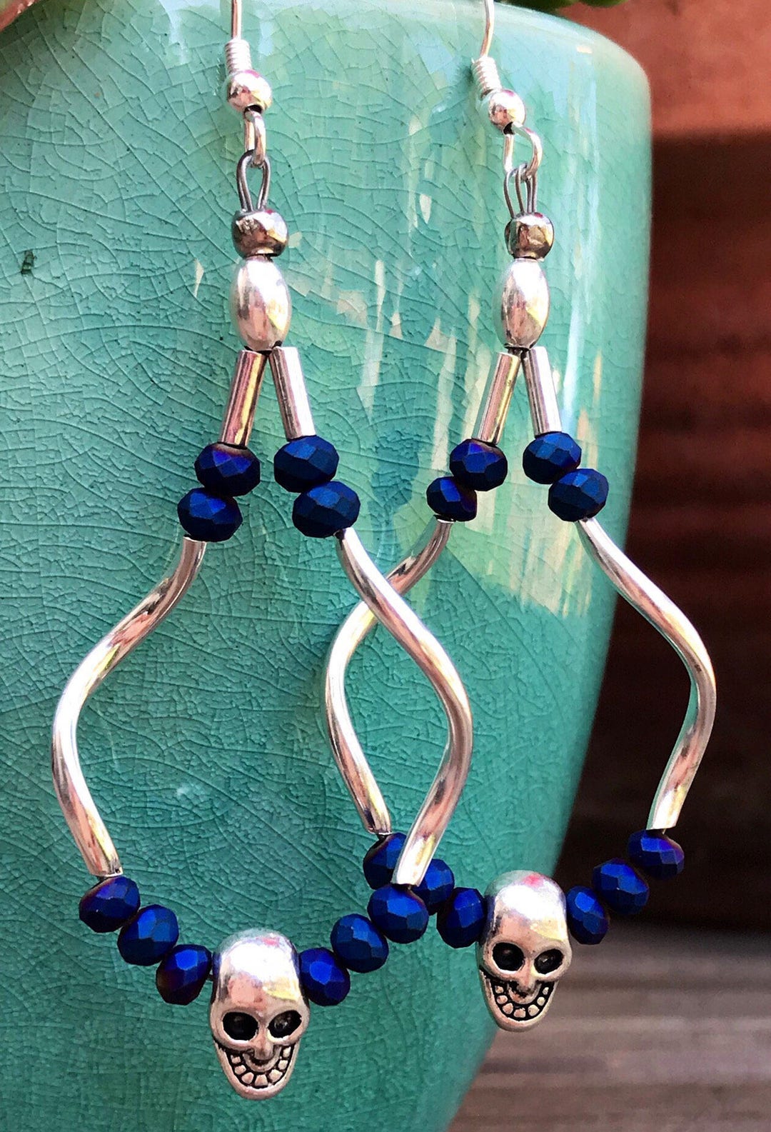 Twisted Skull Earrings - Etsy