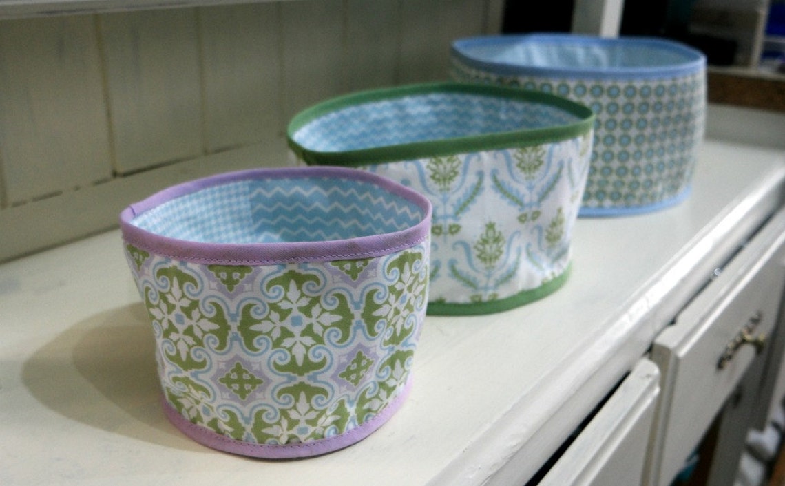 Round Fabric Storage Baskets PDF Pattern Digital Pattern Easy Sewing ...