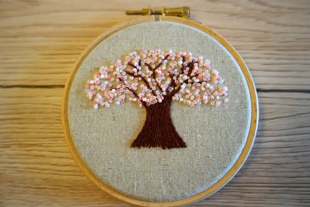 Cherry Blossom Embroidery Hoop Art Kit Embroidery Kit Craft Kits for ...