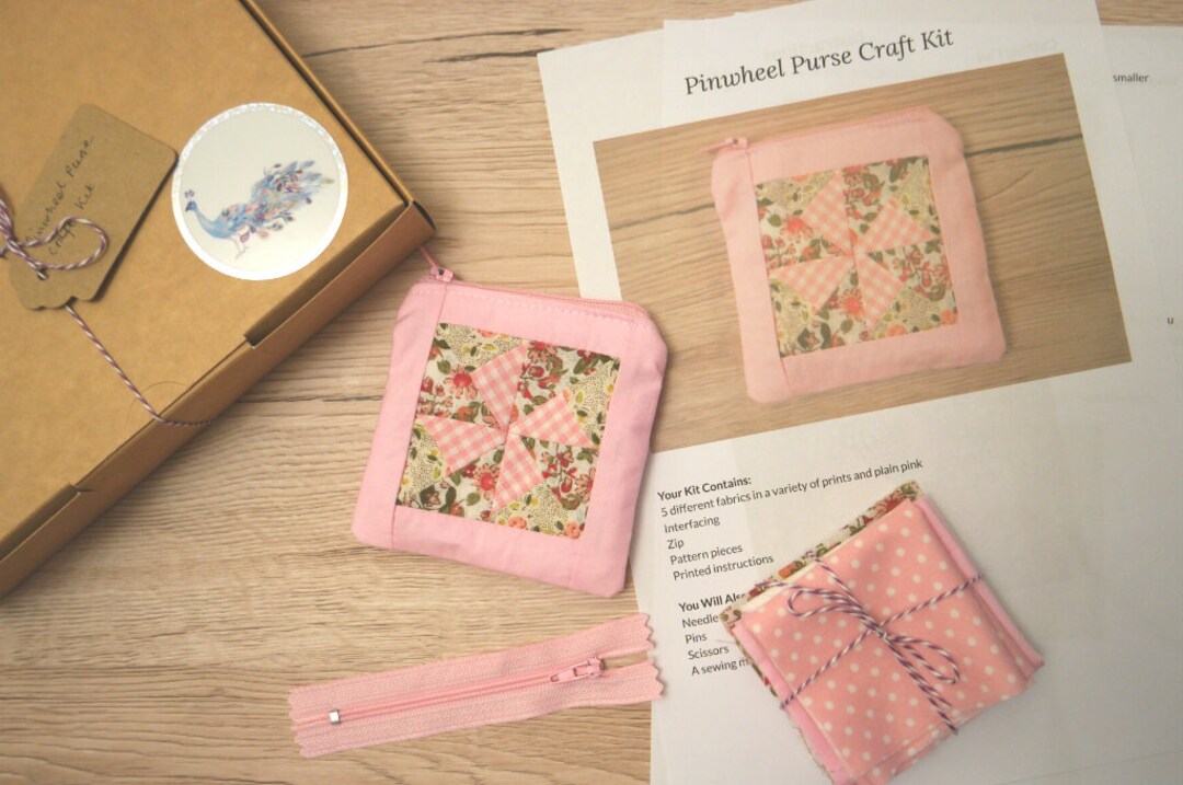 Pinwheel Purse Craft Kit Patchwork Purse Craft Kits for Adults Sew Your ...