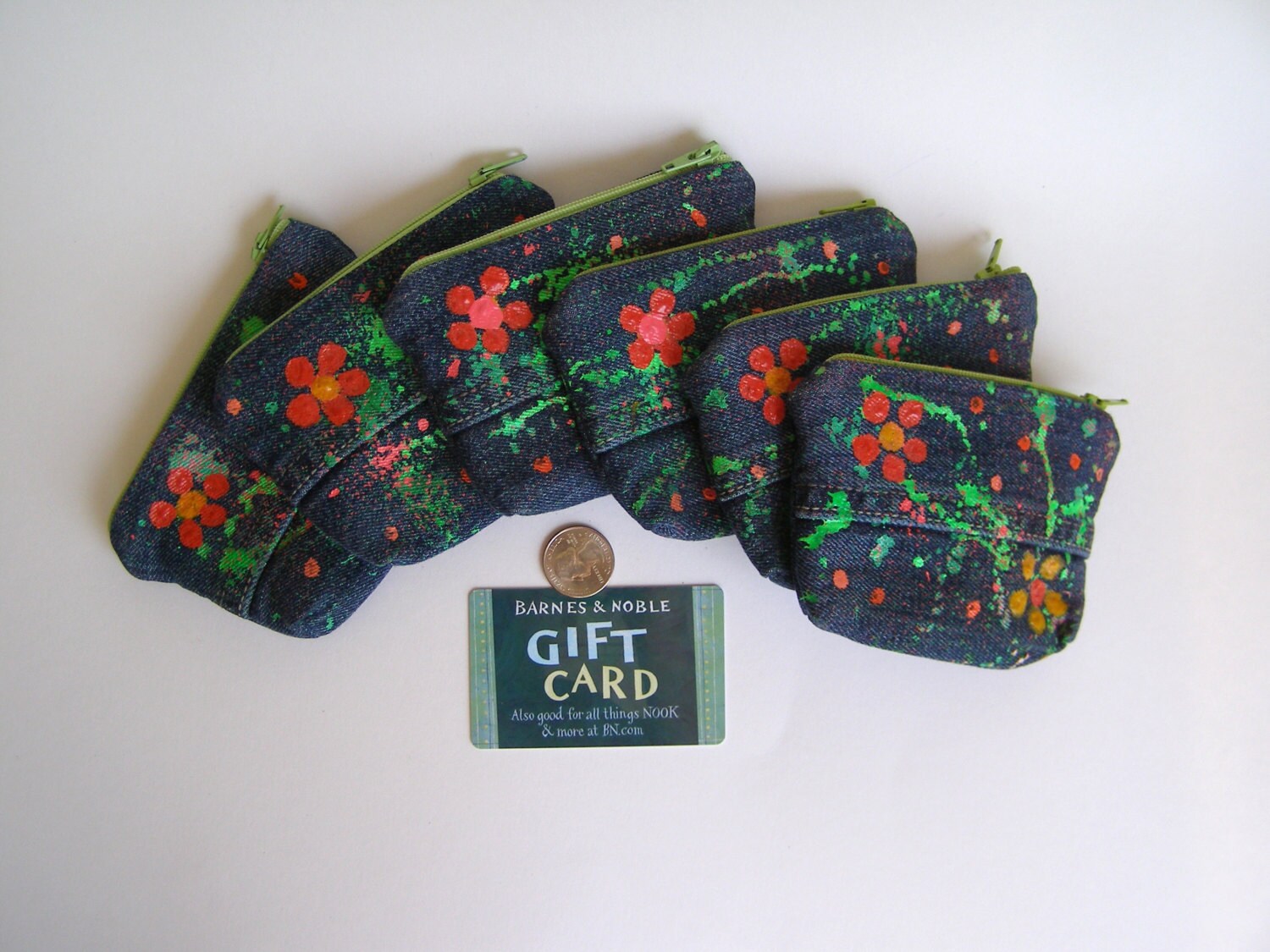 Small Zippered Cotton Bag - Coin Purse - Purse Organizer - Back Pocket ...