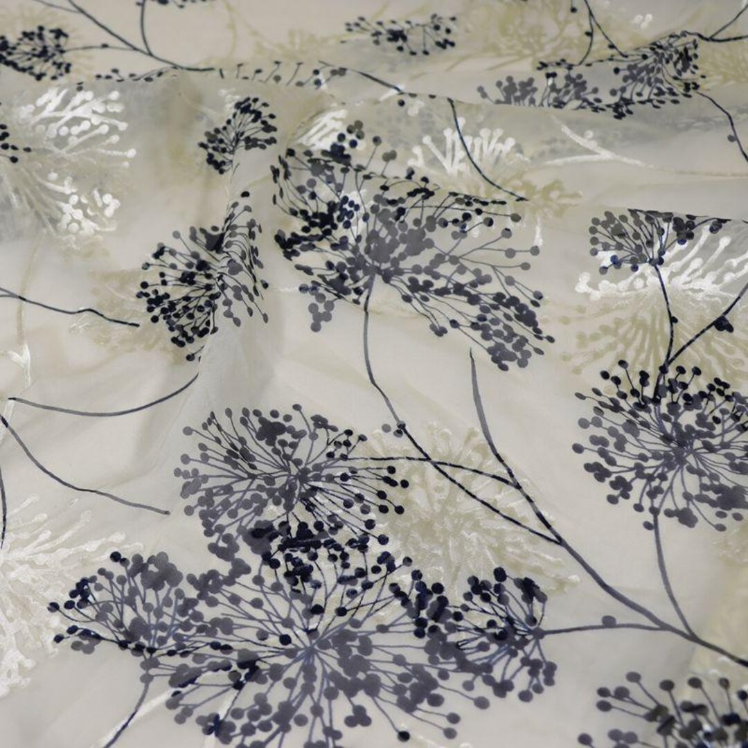 POGONY - 13 Momme Sheer Burnout Silk Devore Satin Fabric - 130cm Wide ...