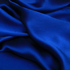 Beautiful Royal Blue, 100% Pure Silk Satin, Pearl Bubble Satin, 45 ...