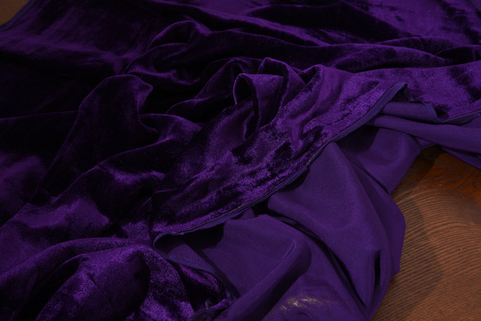 Violet Silk Velvet 50mm 45 width Fancy Fabric for | Etsy