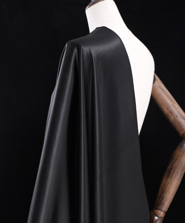 100% fine Silk Satin 45/114cm width heavy 40m/m black | Etsy