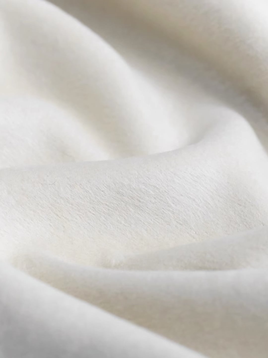 100% Cashmere - White Double-faced Cashmere Fabric - 150cm Wide by the ...