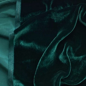 FGMLS - Emerald Silk Velvet Fabric - 114cm Wide by the Yard - Etsy