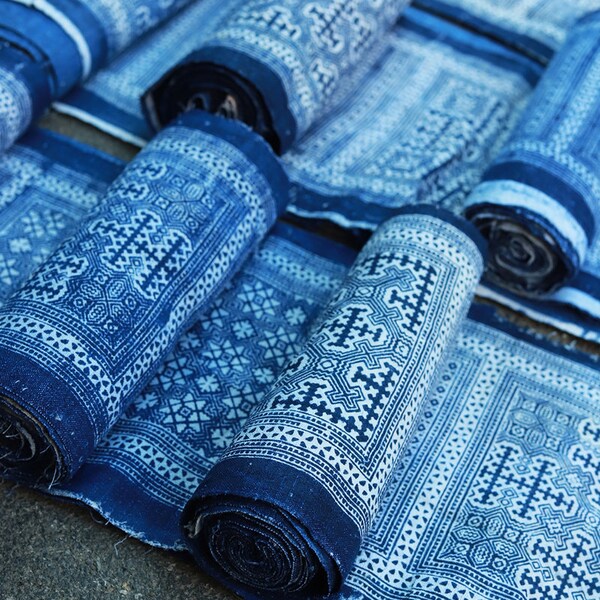 Blue Chinese Fabric - Etsy