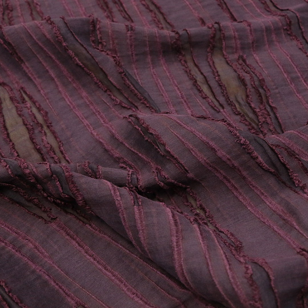 MEIZI - Handmade Mud Silk Special Cut Flower Silk Linen Fabric - 140cm ...