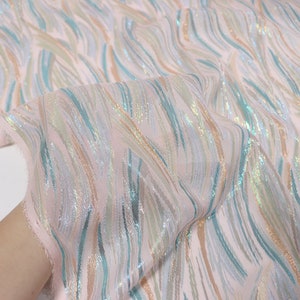 SHUIBOWEN 11 Momme Golden Thread Weave Silk Georgette Fabric 140cm Wide ...