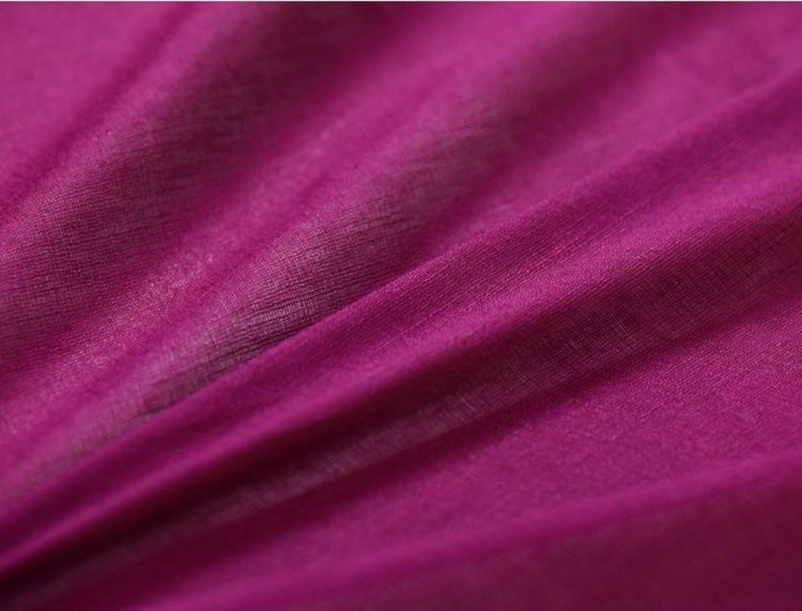 Clearance Silk Linen Fabric beautiful special dark Magenta | Etsy