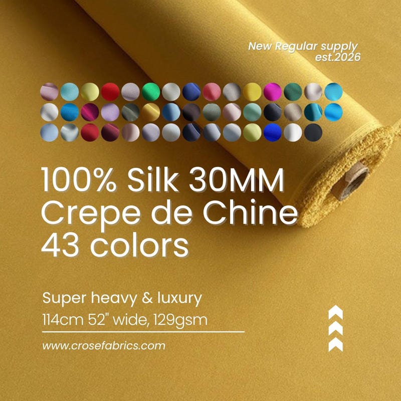Crinkle crepe silk - Etsy España