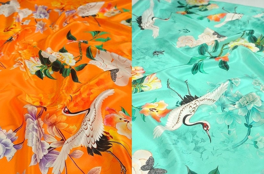 Super luxury double faced Heavy silk Satin Fabric | Etsy