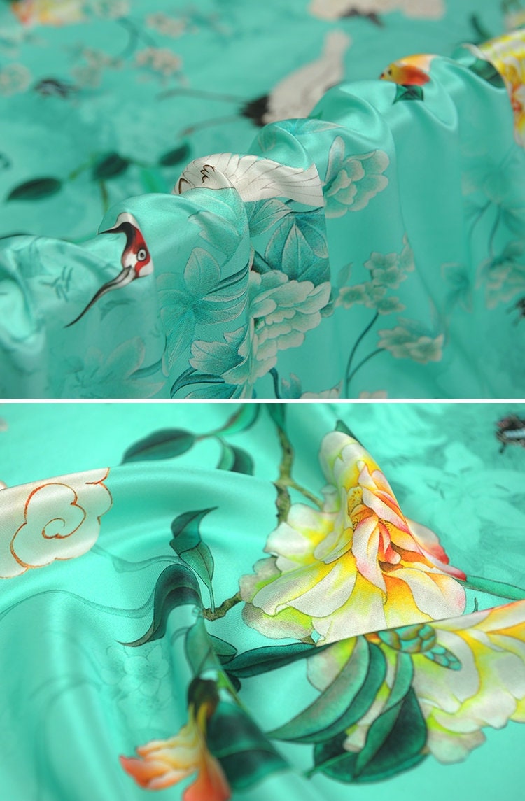 Super luxury double faced Heavy silk Satin Fabric | Etsy