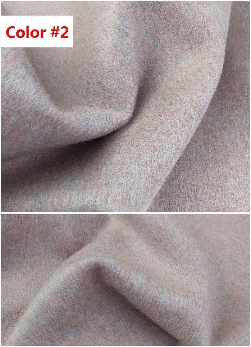 QIANSEXI - Mixed Colors Double Faced Alpaca Wool Fabric - 150cm Wide by ...