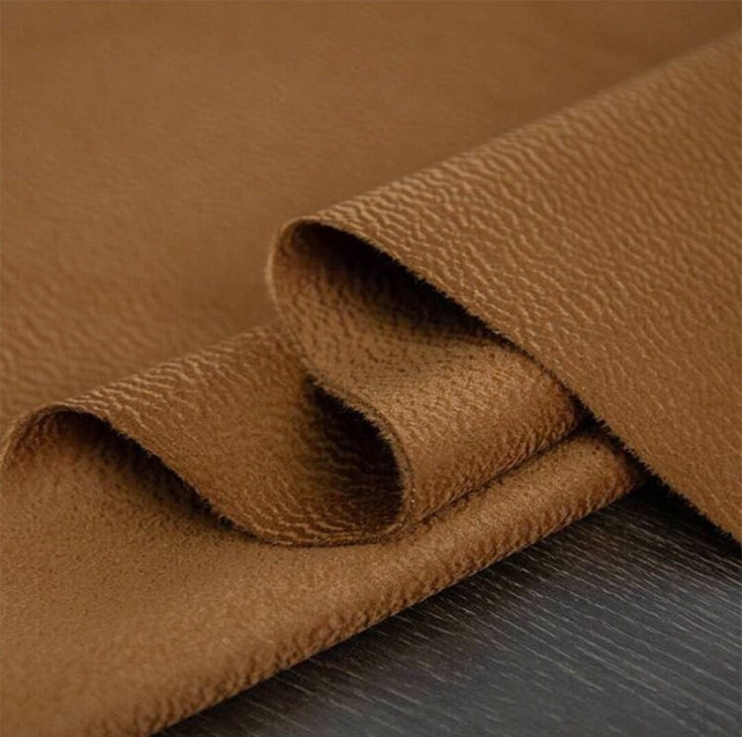 100% Cashmere Caramel Color Double-face Water Corrugated Texture ...