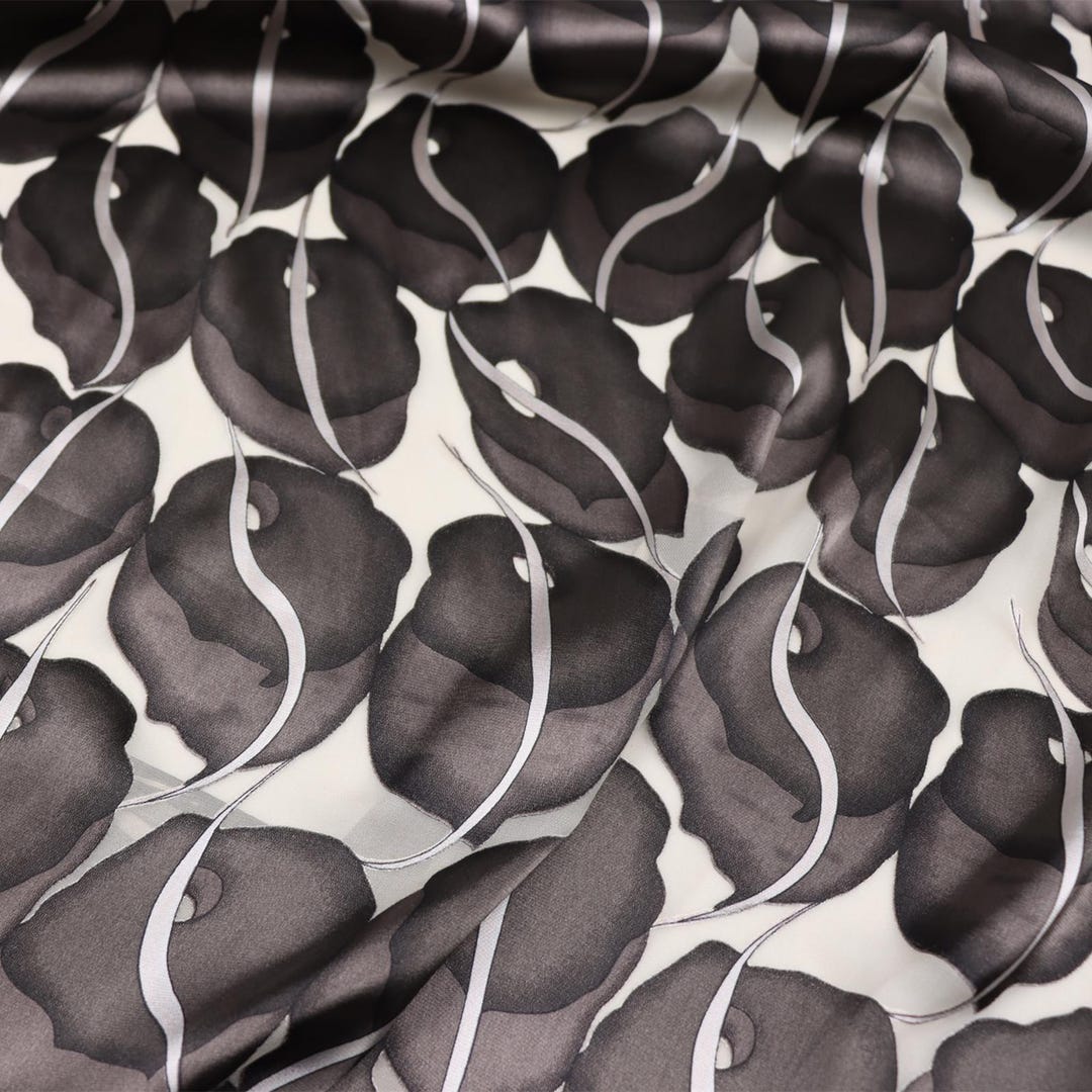 PAPAHU - 22 Momme Sheer Burnout Silk Devore Satin Fabric - 114cm Wide ...