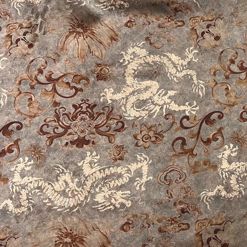 Dragon Mulberry Fabric - Etsy UK