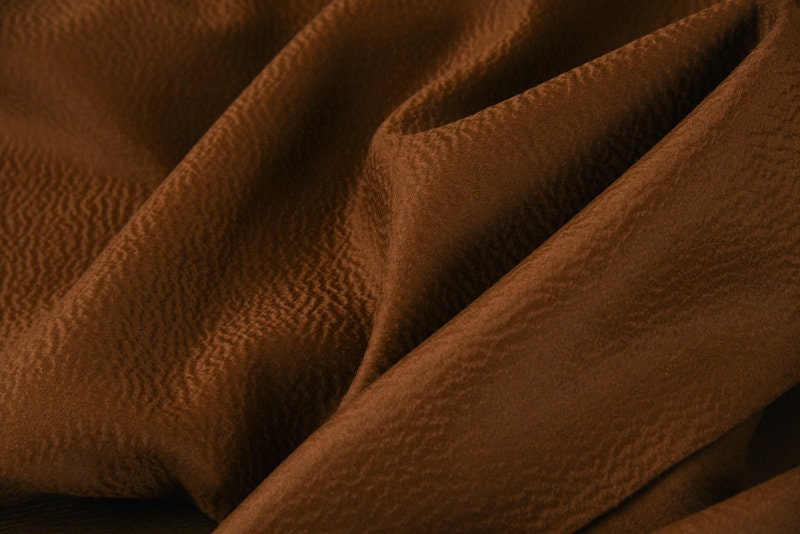 Brown Double Faced Cashmere Wool Blend Fabric 59 150cm Etsy