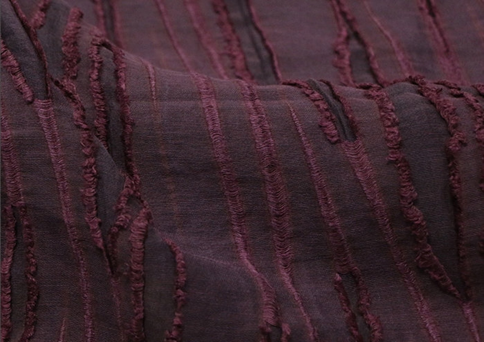 MEIZI - Handmade Mud Silk Special Cut Flower Silk Linen Fabric - 140cm ...