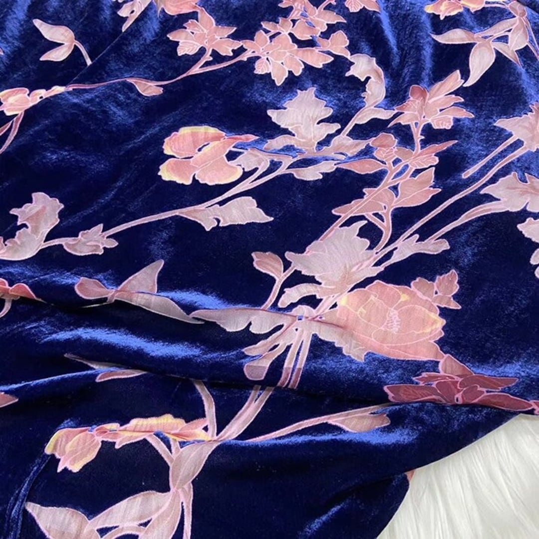 HUAZHI - Sheer Burnout Silk Velvet Fabric - 114cm Wide by the Yard - Etsy