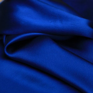 Beautiful Royal Blue, 100% Pure Silk Satin, Pearl Bubble Satin, 45 ...