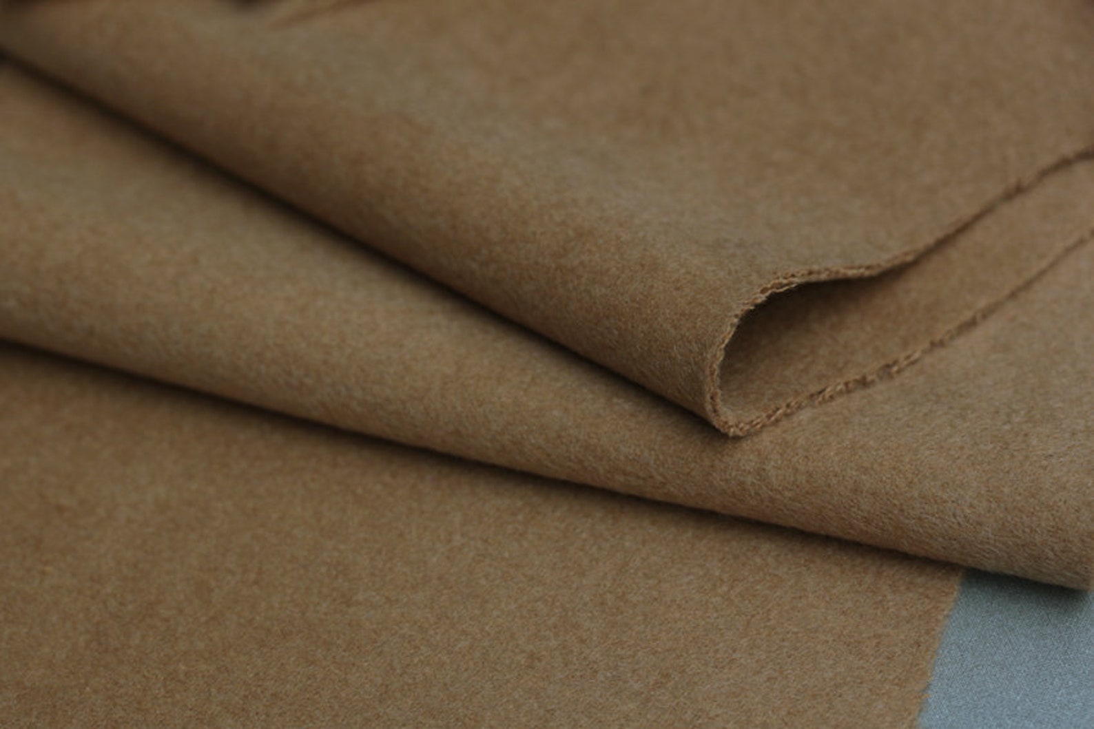 Light Brown Double Faced Cashmere Wool Blend Fabric/Wool | Etsy