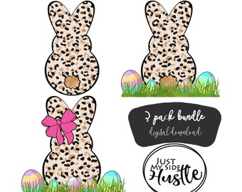 Happy Easter Leopard Print Bunny Digital Download Animal Print Easter ...