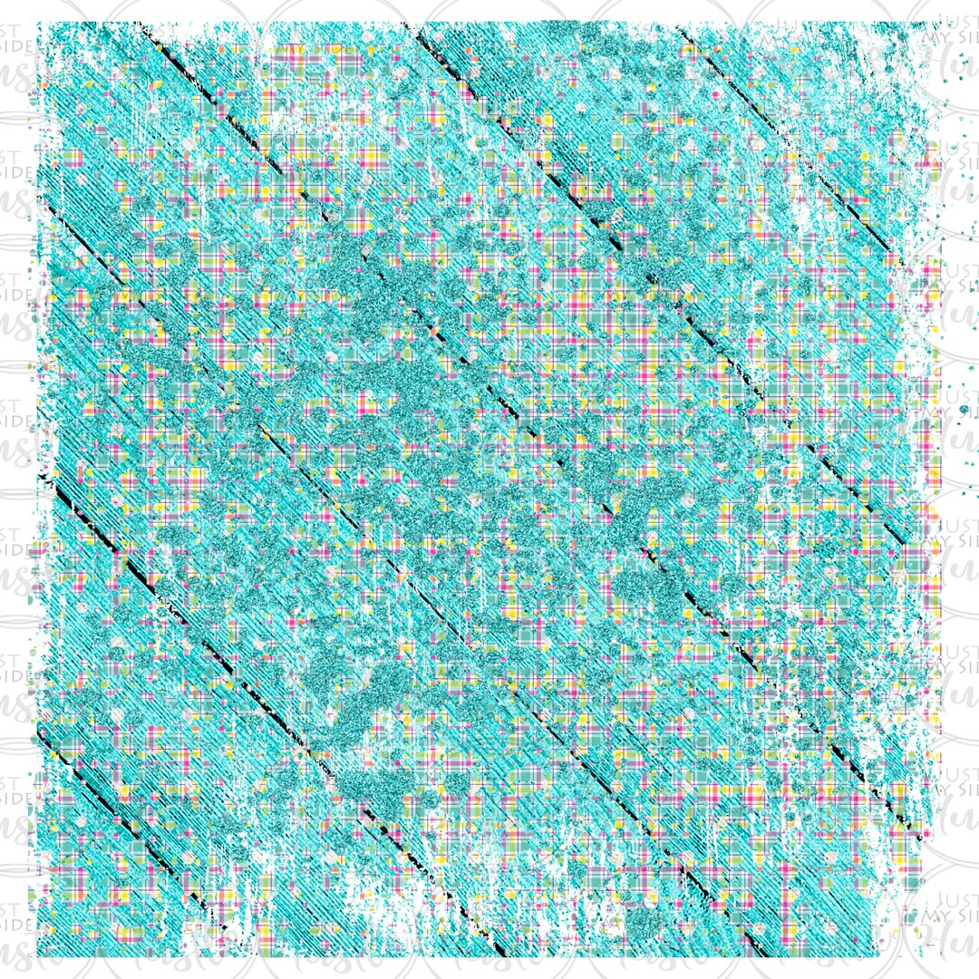 Distressed Aqua Sublimation Background teal Plaid Png Shabby ...