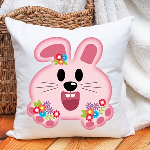 Funny Bunny Png Cute Pink Bunny Blank Template Sublimation Designs ...