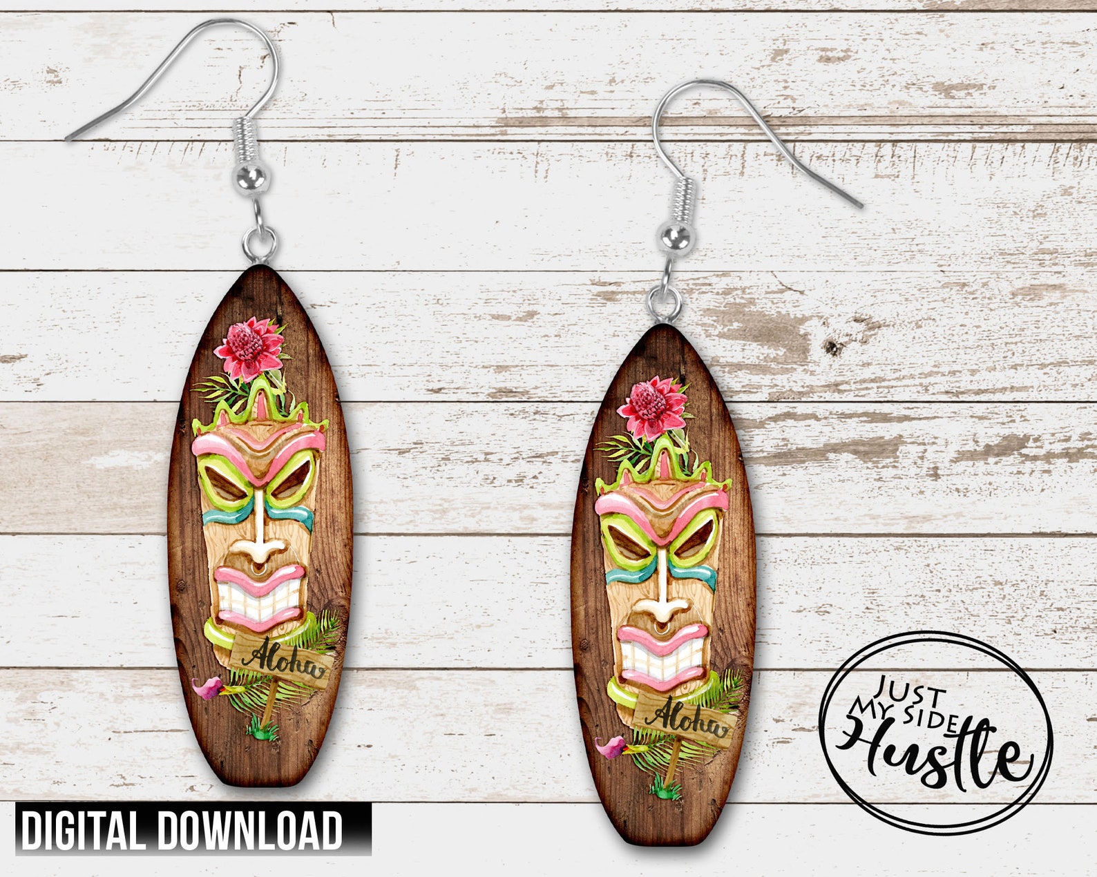 Surfboard Earring Blank Template Beach Summer Sublimation - Etsy