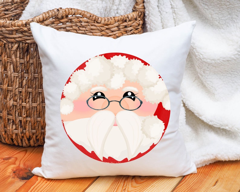 Jolly Round Santa Face Png Merry Christmas Ornament - Etsy