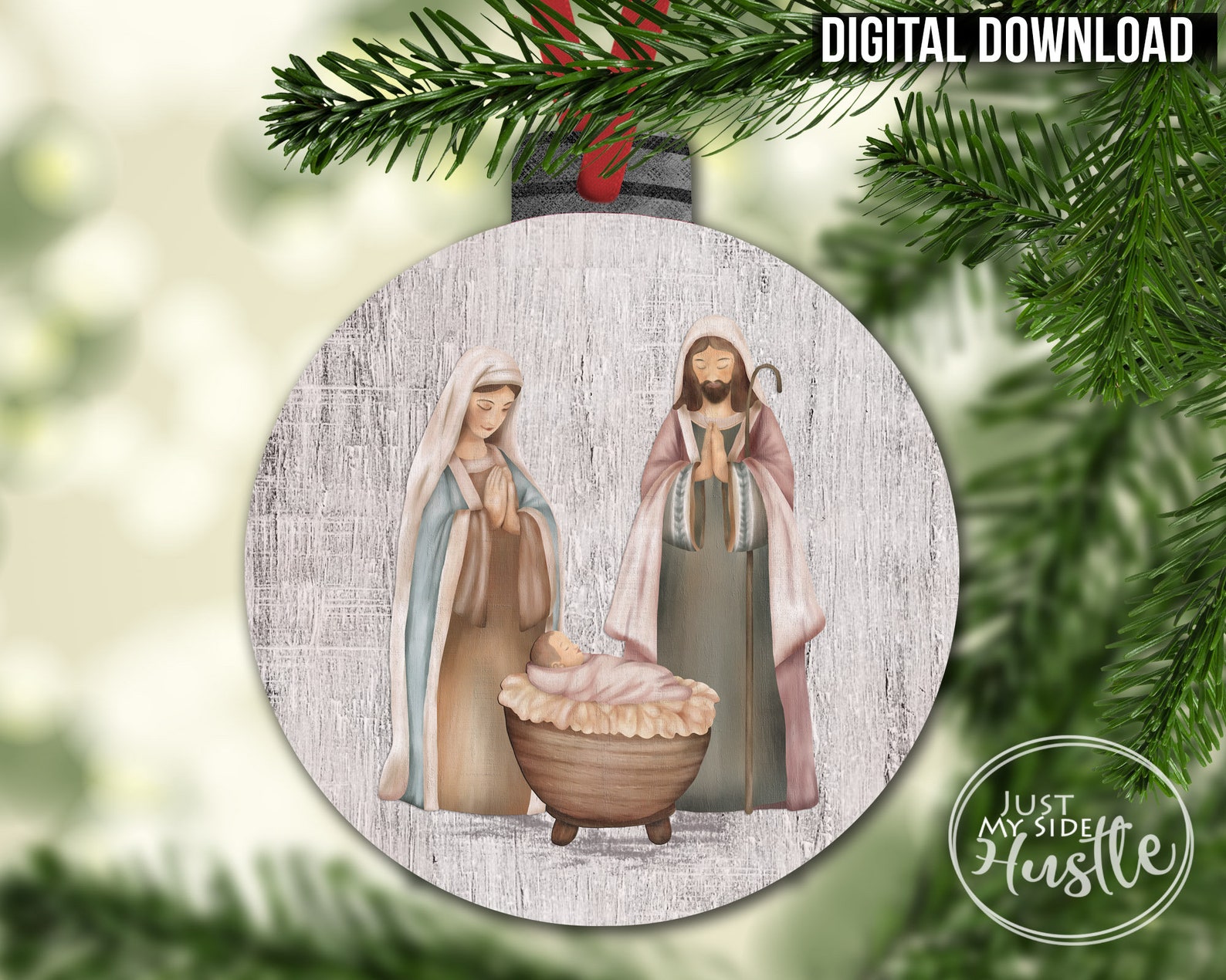 Nativity Bulb Shape Sublimation Designs Png Jesus Mary Joseph - Etsy