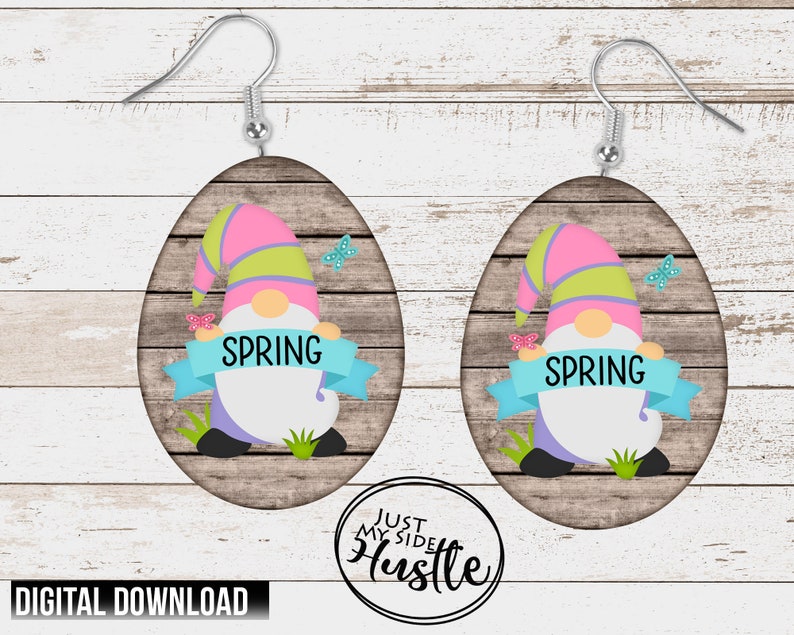 Gnome Spring Easter Egg Png Egg Shape With Cute Gnome | Etsy
