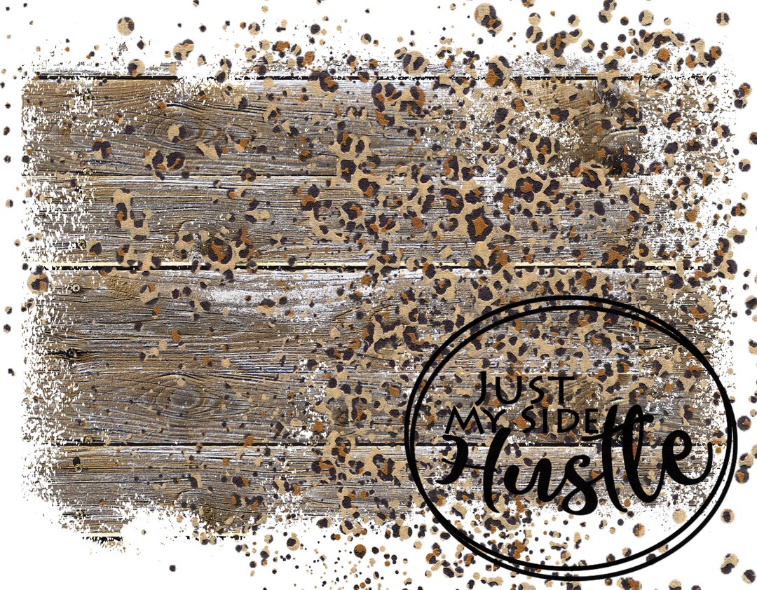 Leopard Shabby Rustic Wood Splatter Distressed Burlap Sublimation ...