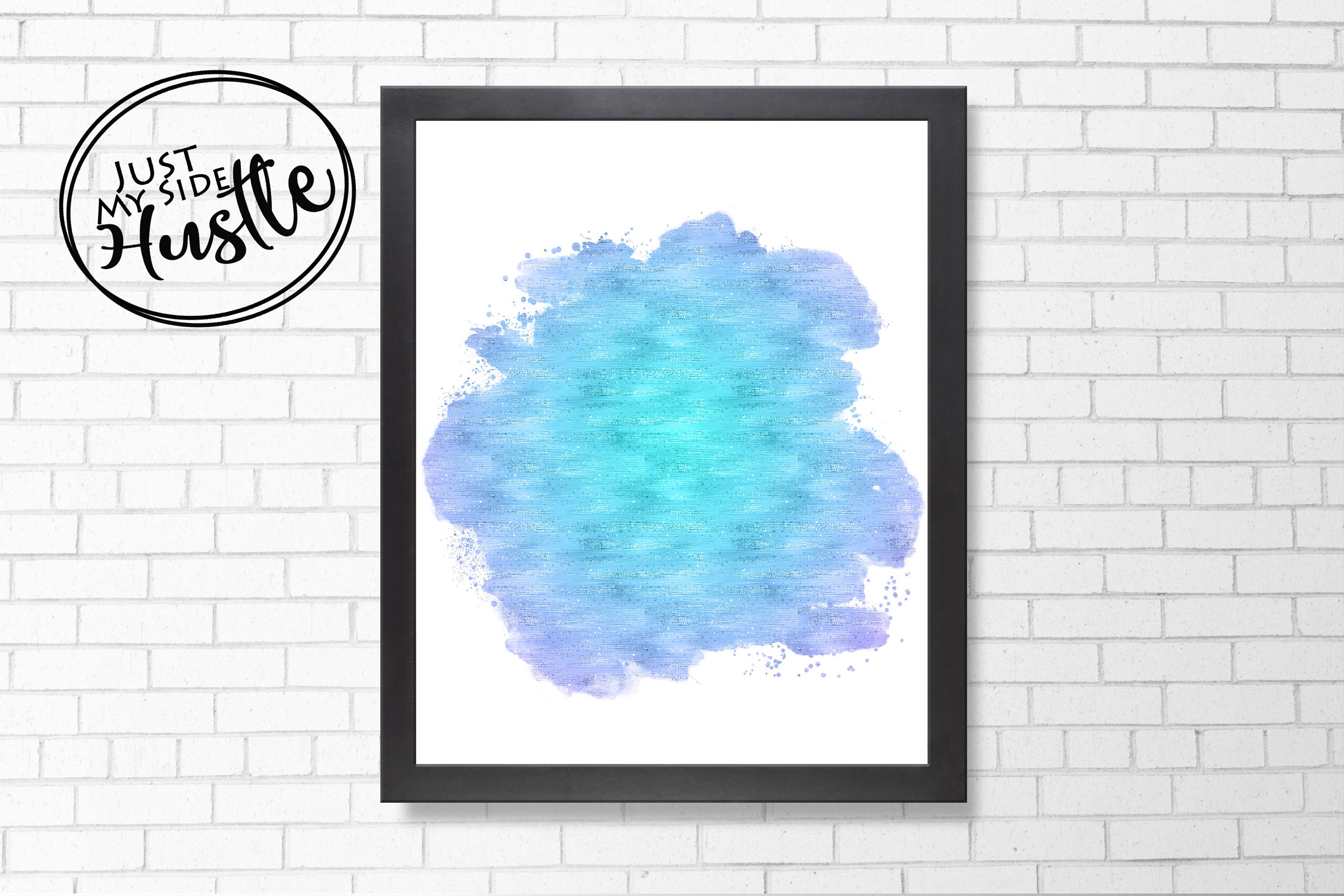 Watercolor Sublimation Designs Background Blue Watercolor | Etsy