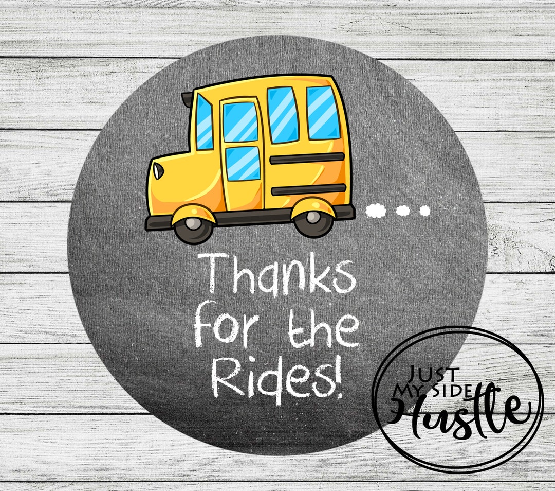Bus Driver Thanks for the Rides End of School Gift Chalkboard Coaster ...